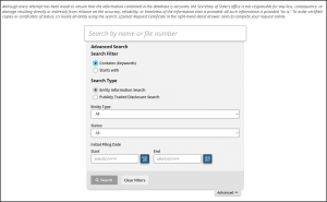California Secretary of State | Business Entity Search Guide ...