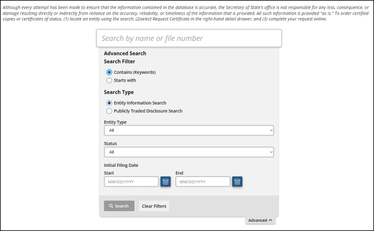 California Secretary of State | Business Entity Search Guide ...