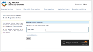 Oklahoma Secretary of State | Business Entity Search Guide | Secretary ...