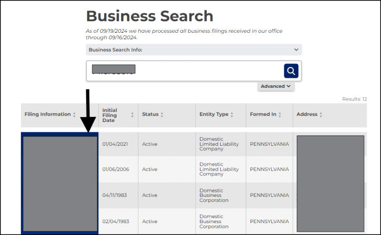 Pennsylvania Dept. of State | Business Entity Search Guide | Secretary ...