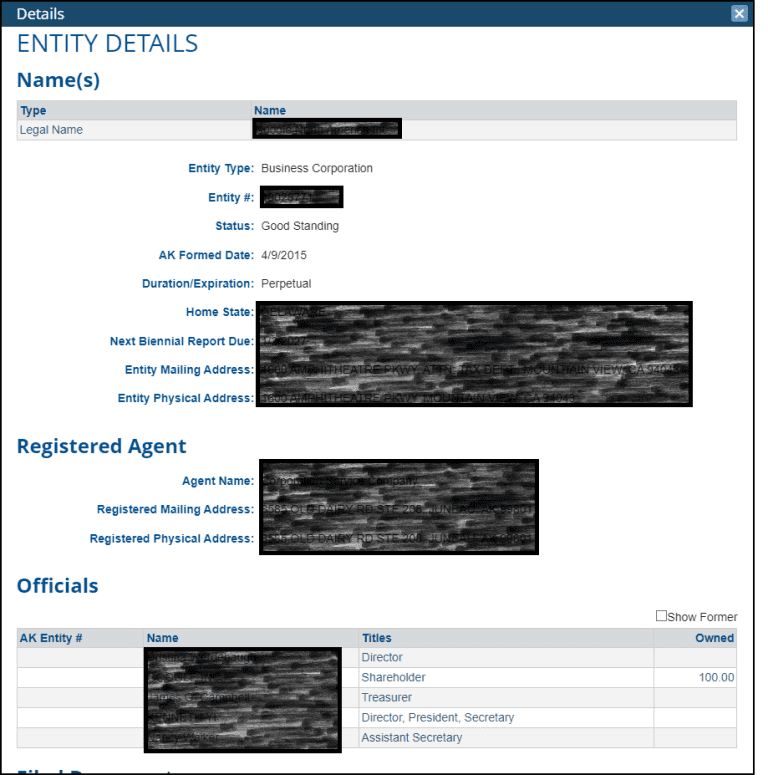 Alaska Corporations Database | Business Entity Search Guide | Secretary ...